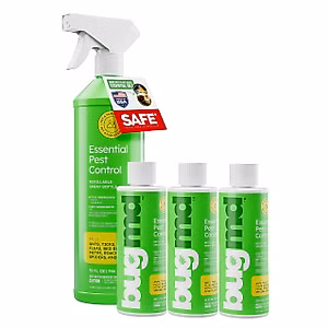 BugMD Ant Killer & Bug Spray Concentrate - Roach and Cockroach Killer Indoor, Spider & Flea Spray for Home, Fly and Insect Defense, Safe with Essential Oils, Plant-Powered, Pest Control Kit