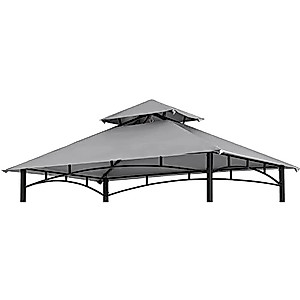 COOSHADE Grill Gazebo Replacement Roof Top for L-GZ238PST-11(Grey)