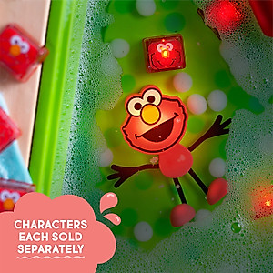 Glo Pals x Sesame Street Water-Activated Light-Up Cubes for Sensory Play (Elmo - Red)