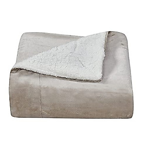Thesis Sherpa Fleece Throw Blanket for Couch Linen Throw Blanket – Fuzzy Cozy Warm Sherpa Blanket Throw, 50x60 Inches