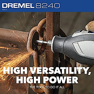Dremel 8240 12V Cordless Rotary Tool Kit with Variable Speed and Comfort Grip - Includes 2AH Battery Pack, Charger, 5 Accessories & Wrench, Tool Fabric Carry Bag, and Instruction Manual