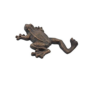 Handcrafted Nautical Decor Rustic Copper Cast Iron Frog Hook 6"