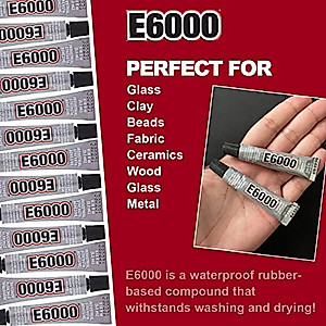 E6000 8-Pack 0.18 Ounce Bottles Industrial Strength Adhesive for Crafting and Pixiss Wooden Art Dotting Stylus Pens 5 pcs Set - Rhinestone Applicator Application Kit