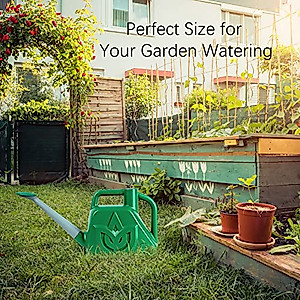 XXXFLOWER 1.5 Gallon Green Watering Can Outdoor Garden Flower Plant, Lightweight 6 L Water Cans with Detachable Nozzle Watering Pot for Office House Garden
