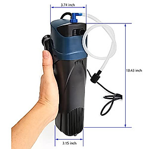YADICO Green Water Filter Machine Pump for Aquarium Plant and Fish Tank