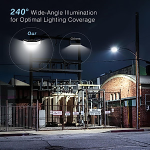 OKPRO LED Barn Lights Outdoor - Dusk to Dawn Outdoor Lighting with Photocell, 150W 15000LM Area Light with Cord 2.6ft, 6500K Daylight Street Light, AC100-120V IP65 Waterproof LED Barn Light for Yard