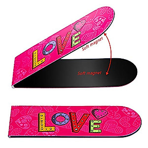 48 Pieces Valentine's Day Magnetic Bookmark Cute Magnetic Page Bookmark Assorted Magnet Page Markers for Valentine's Day Classroom Reward