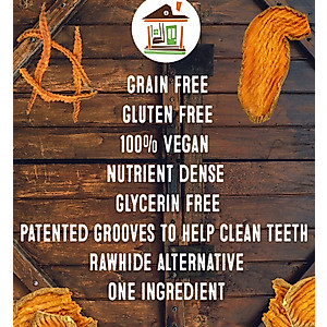 Sam's Yams Sweet Potato Dog Chewz, All Natural Made in USA Sweet Potato Dog Treats - Dried and Chewy - Perfect for Small, Medium, and Large Dogs - Healthy Dog Supplement Treats, 5 oz Single Pack