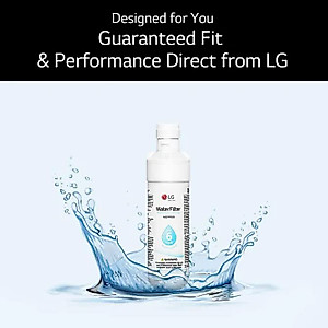 LG LT1000P2 6-Month / 200 Gallon Refrigerator Replacement Water Filter, Reduces Chlorine, 2 Count (Pack of 1), White.