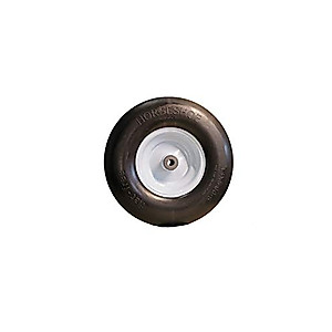 HORSESHOE New 13x5.00-6 Flat Free Smooth Tire w/Steel Wheel for Residential Riding Lawn Mower (Deck 36"-46") Garden Tractor -hub Length 3.25"-5.9" - Bore ID 3/4" 135006 (1)