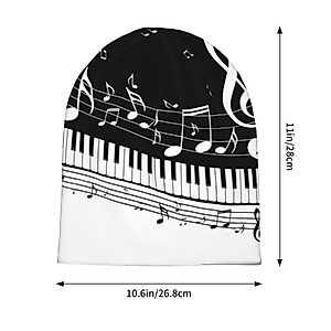 Music Piano Adult Women Men Beanie Hats Sports Elastic Brimless Head Wear Knitted Caps for Dancing Party