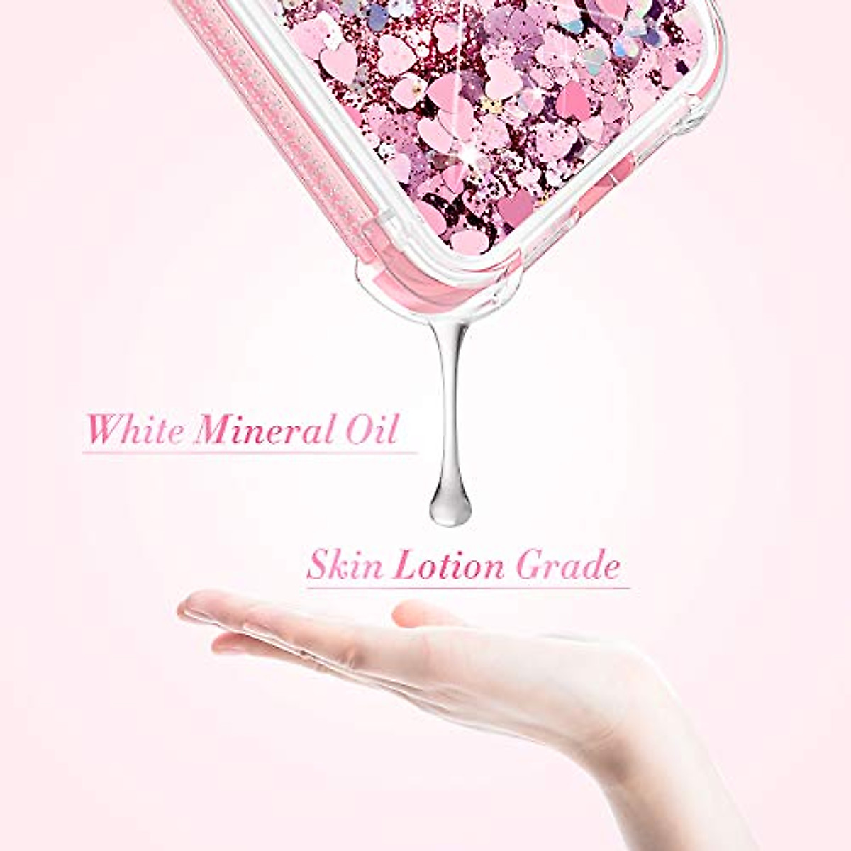 Caka for iPhone 12 Pro Max Case Glitter for Women Girls Full Body Bling Liquid Sparkle Fashion Flowing Quicksand Bumper Clear Protective Case for iPhone 12 Pro Max (6.7 inches, 2020) (Rose Gold)