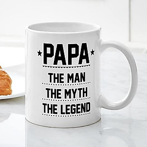 CafePress Papa The Man, The Myth, The Legend Mugs Ceramic Coffee Mug, Tea Cup 11 oz