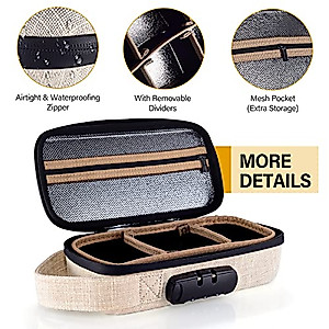LAYAONE Smell Proof Bag | Smell Proof Stash Box with Combination Lock | Portable Travel Storage Case for Your Accessories | Gift for Men/Women (Regular)