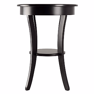 Winsome Wood Sasha Accent Table, Black, 20.00 x 20.00 x 27.00 Inches