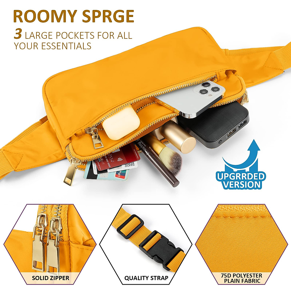 CXWMZY Fanny Packs for Women & Men, Girls Boys Teens Fashion Waist Bag Hip Bum Bag Cute Fanny Pack Casual Bum Bag for Disney Traveling Outdoors Workout Casual Running Hiking Cycling