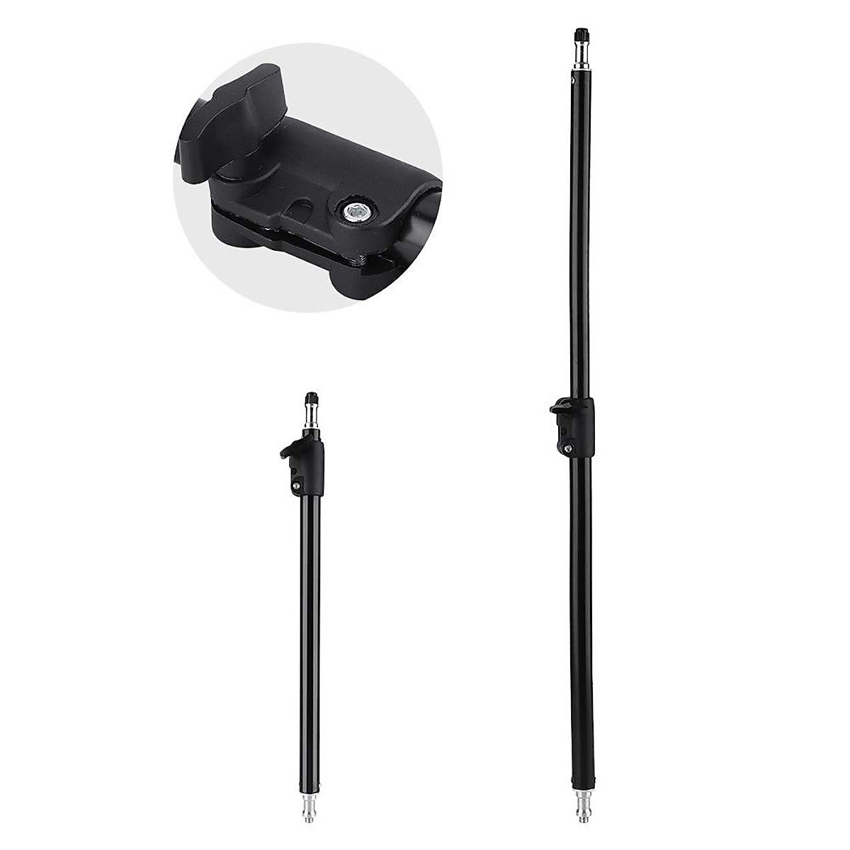 Photography Distance Rod, Back Light Stand Adjustable Pole with Standard Screw (1/4'' 3/8'') 45CM74CM Extension Rod Stick Pole for Light Microphone Arm Stand