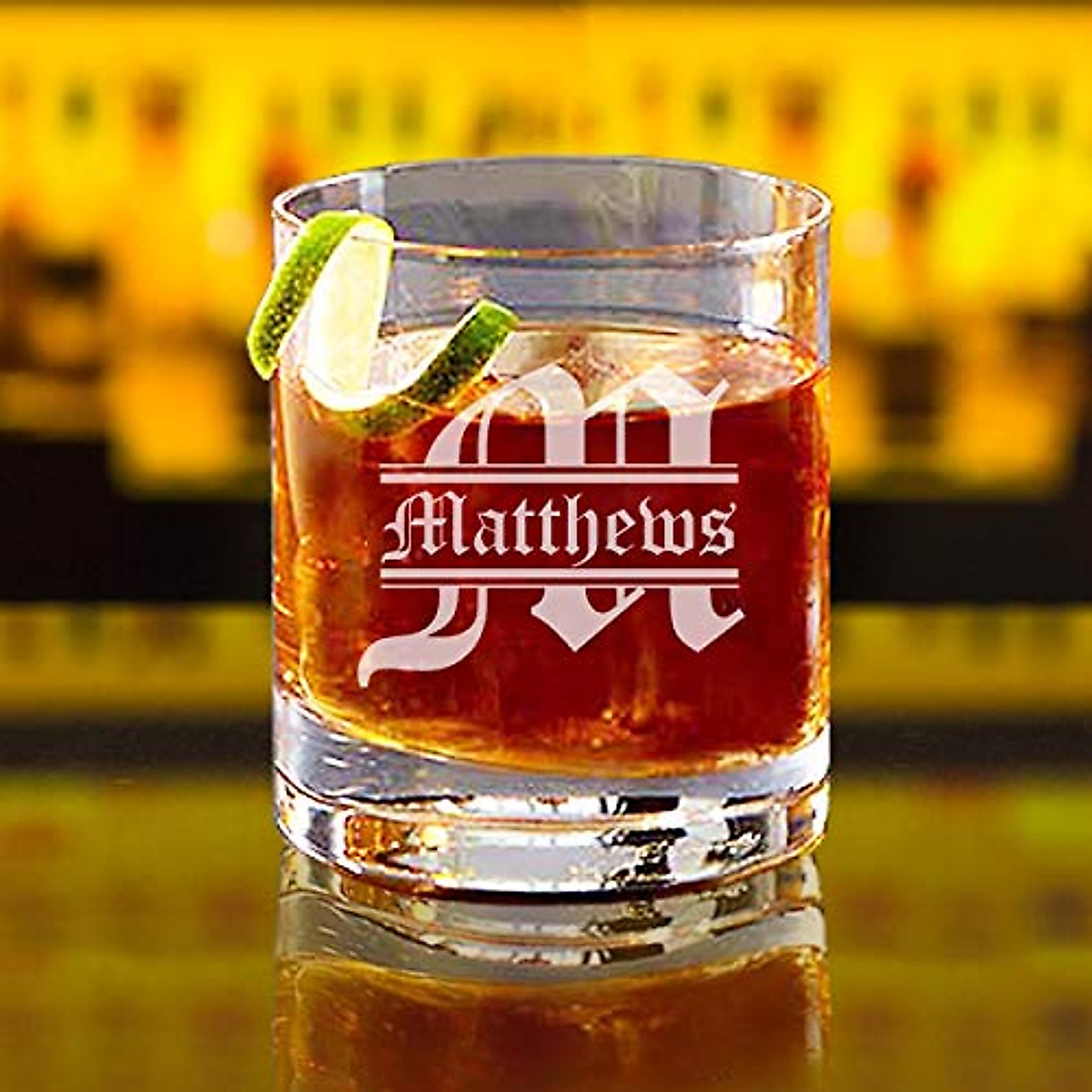 My Personal Memories, Custom Personalized Round Rocks Glass Tumbler - Wedding Party Groomsmen Father's Day - Engraved Monogrammed Drinkware Glassware Barware Etched