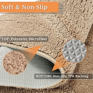 CHICHIC Dirt Trapping Indoors Door Mat 24" x 36", Entry Rugs, Non-Slip Entrance Rugs, Machines Washable Floor Mats, Dog Door Mat, Super Absorbent Mat for Front & Back Door, Shoes Scraper, Khaki