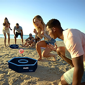 Franklin Sports Washer Set - (2) 12" x 12" Folding Targets - Portable Fun - Perfect for Beach, Tailgating, Parties - Replacement Bottle Cap Washers , (Blue,Red)