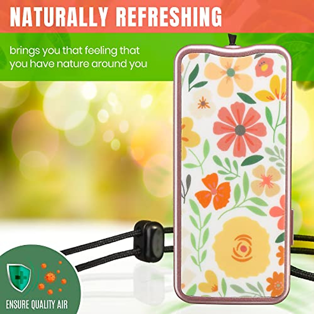 Portable Air Purifier Necklace - Rechargeable and Wearable Personal Air Device for Kids and Adults - Negative Ion Generator, Portable & Travel Size