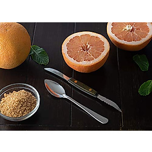 Set of 4 Grapefruit spoons, One Grapefruit Knife, and One Grapefruit Keeper