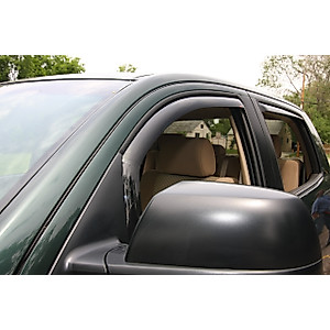 Westin Wade 72-69493 in-Channel Wind Deflectors, Smoke Tint, (4-Piece Set), Black