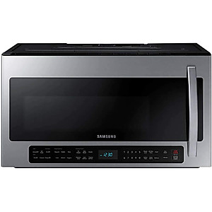 SAMSUNG ME21R7051SG 2.1 cu. ft. Over-the-Range Microwave with Sensor Cooking in Fingerprint Resistant Black Stainless Steel