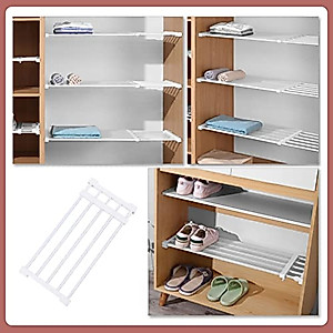 Cabilock Cabinet Shelf Metal Shelving Expandable Closet Tension Shelf Rod Organizer for Bathroom Kitchen Cupboard Wardrobe Bookshelf Storage Rack 50-80cm Cabinet Shelf Metal Shelving