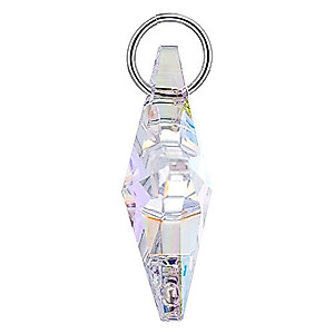 Gem Avenue Star Shape Clear AB Austrian Crystal 925 Sterling Silver Charm Pendant for Women
