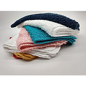 MAINSTAYS 18 Pack Assorted Cotton Terry Thin Washcloths Rags (Bright)