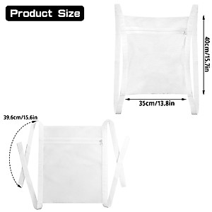 2PCS Sneaker Dryer Bag 15.7x13.8in Sneaker Washing Mesh Net for Most Dryers Door, with Elastic Straps Zippers Polyester Reusable Honeycomb Net Laundry Bags for Sneakers, Clothing, Laundry(White)