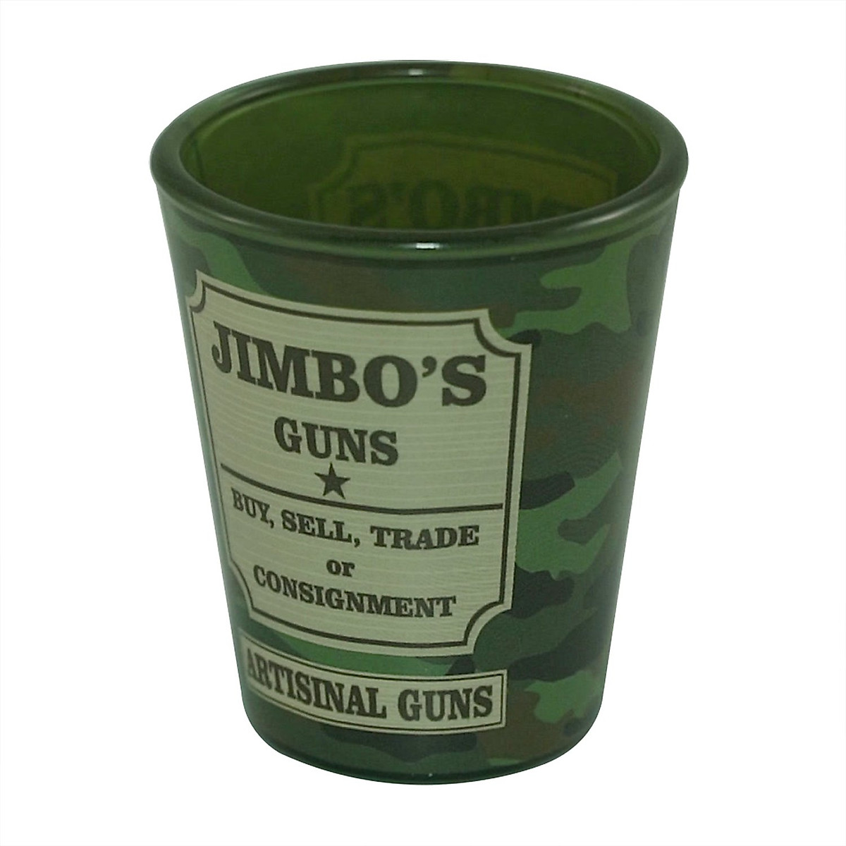 JUST FUNKY South Park Jimbo's Guns 1.5oz Camo Shot Glass