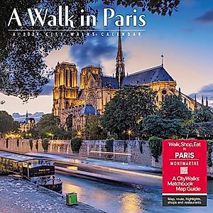 Willow Creek Press A Walk in Paris Monthly 2024 Wall Calendar (12" x 12")