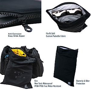 Waterproof Sweaty Clothes Bag Antimicrobial Wet Dry Pouch Inhibits Bacteria & Smelly Odor from Dirty Sport Laundry & Swimsuits for Fresh Gym Bag & Travel Luggage 14.5 X 17 inch Eco Made In USA