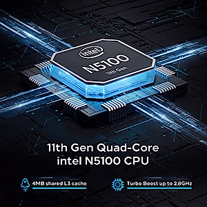 OTVOC Laptop 15.6 inch Windows 11, VocBook 15, Intel Celeron N5100, 16GB RAM, 512GB PCIE NvMe SSD , 4TB Expansion, 15.6" FHD IPS, 2.0MP, 2.4G+5G WiFi, Bluetooth 5.0, Type-C, HDMI, RJ45, HDD, Silver