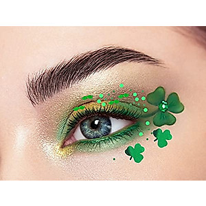 Estivaux 1000 Pieces St. Patrick's Day Confetti for Table Decorations, Irish Shamrock Confetti Decorations Glitter Green Stars Confetti Leprechaun Hat Table Confetti for Saint Patrick's Day Party Decor Favors