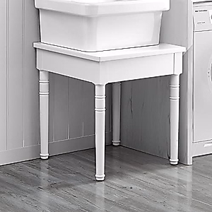 ALCHEMY Farmhouse Style Table for 24 inch Utility Sink,Durable and Spacious Cabinets Compatible with Your Utility Sink, Perfect for Laundry Room, Garage, or Workshop Organization