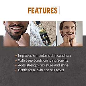 Woody's Energizing Beard Wash for Men, Cleanses and Conditions Skin and Facial Hair, For All Skin Types, 6.3 fl oz