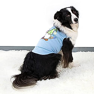 Summer Puppy Dog Shirts Clothes - Soft Stretchy Dogs Apparel Puppy T-Shirts Sleeveless Pet Vest for Large Dogs(Large,Pink+Blue)