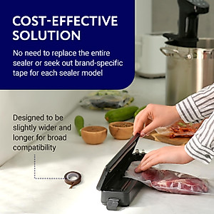 IMPRESA PTFE Tape/Teflon Tape for Vacuum, Hand and Impulse Sealers (1/2-inch x 30 feet) - Fits FoodSaver, Seal A Meal, Weston, Cabella's