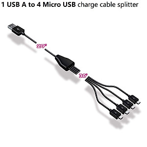 My Arcade My Arcade Multi-Cable - USB Splitter Cable for Micro Player Mini Arcade Cabinets - 1 USB A to 4 Micro USB - Connects up to 4 Micro Players - Electronic Games; (DGUN-2979)