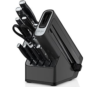 Ninja Foodi NeverDull 10-Piece Essential Knife System with Sharpener, Stainless Steel, Compact (K12010)