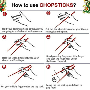 Chopsticks reusable Anti-slip dishwasher safe Chicken Wing Wooden Chopsticks Tip Alloy Chinese Chopsticks Unpainted And Wax-Free 10 Double Family Set Tableware, Length 25cm Chopsticks