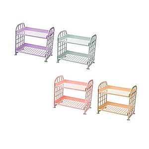 Cabilock 4Pcs Storage Rack freestanding Bathroom Counter Shelf Bathroom Organizer countertop Hair Product Organizer Shelves for cabinets Storage Holder Shelf Office Bookshelf Desk pp