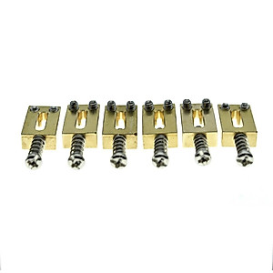 Dopro Solid Brass Guitar Bridge Saddles Brass Saddle 10.5mm for Stratocaster or Telecaster