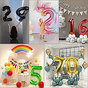 Smlpuame 40 inch Number Balloon 0-9 Gold Large Number 11 Balloons,Digital Balloons for Birthday Party Celebration Decorations Supplies, Helium Foil Number Balloons for Wedding Anniversary
