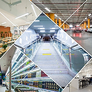 LightingWill LED T5 Integrated Fixture 3FT, Daylight White 6000~6500K, 14W, Linkable LED Shop Light, LED Ceiling Light and Under Cabinet Light,Corded Electric with Built-in ON/Off Switch, 4 Pack