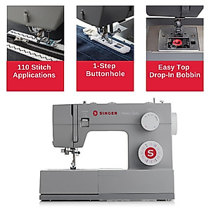 SINGER | Heavy Duty 4452 Sewing Machine , Gray