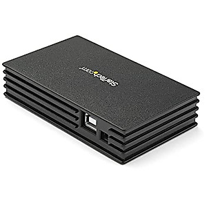 StarTech.com 4 Port Compact Black USB 2.0 Hub - Bus-powered or with Included Power Adapter - Portable Mac/PC laptop hub, TAA (ST4202USB)